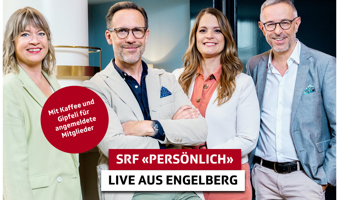 Kaffee und Gipfeli mit der SRG Obwalden an der SRF1 Radio-Talk-Sendung «Persönlich» im Kursaal ...